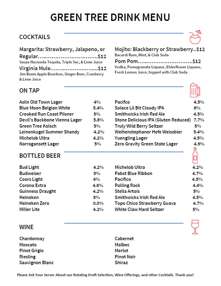 MENU - Green Tree Tavern