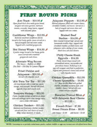 MENU - Green Tree Tavern