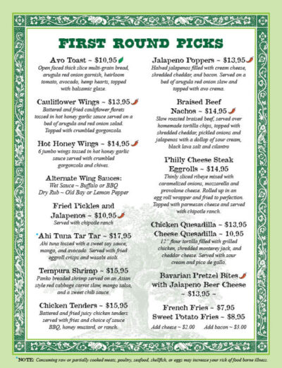 MENU - Green Tree Tavern
